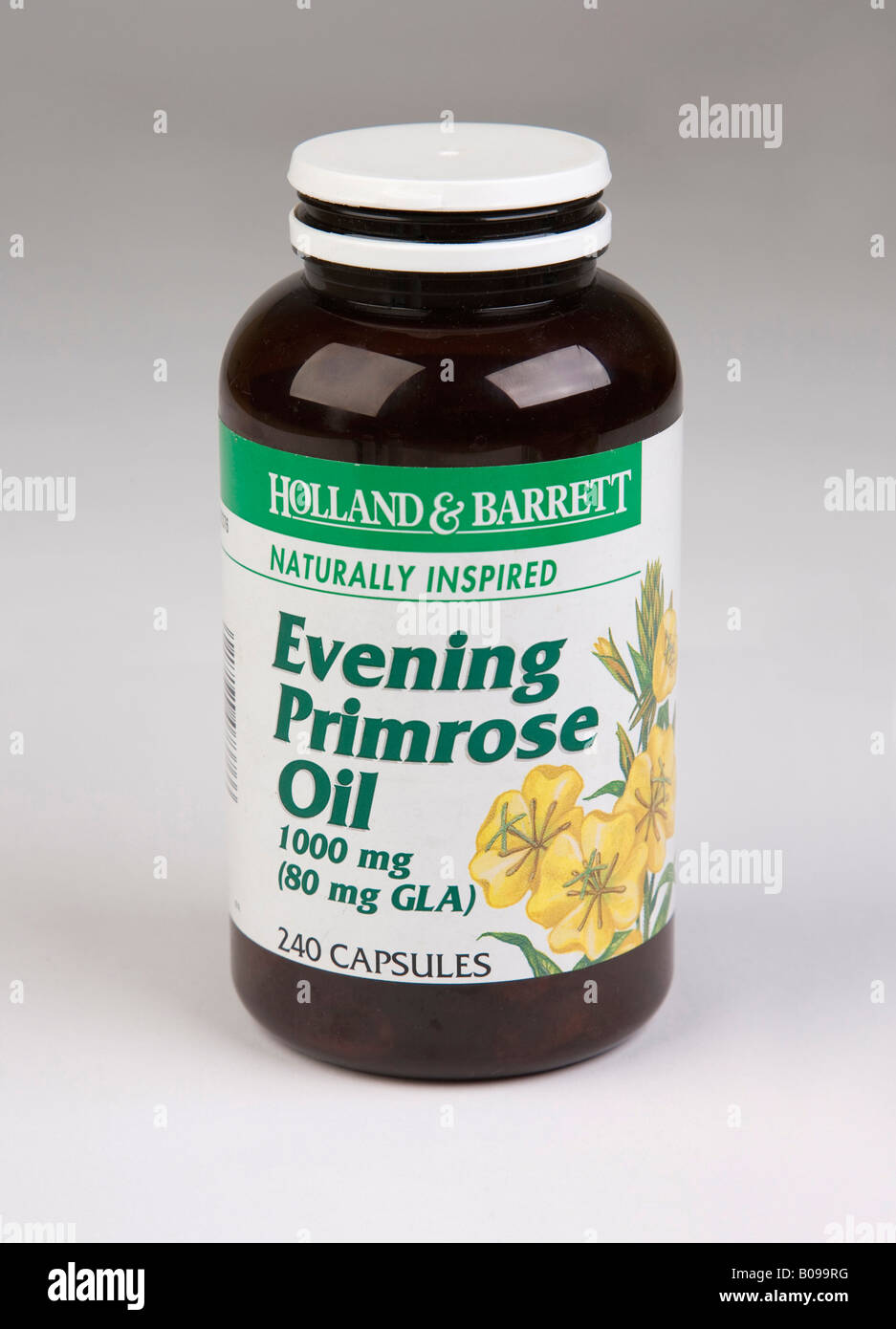 Bottle evening primrose oil capsules hi-res stock photography and ...