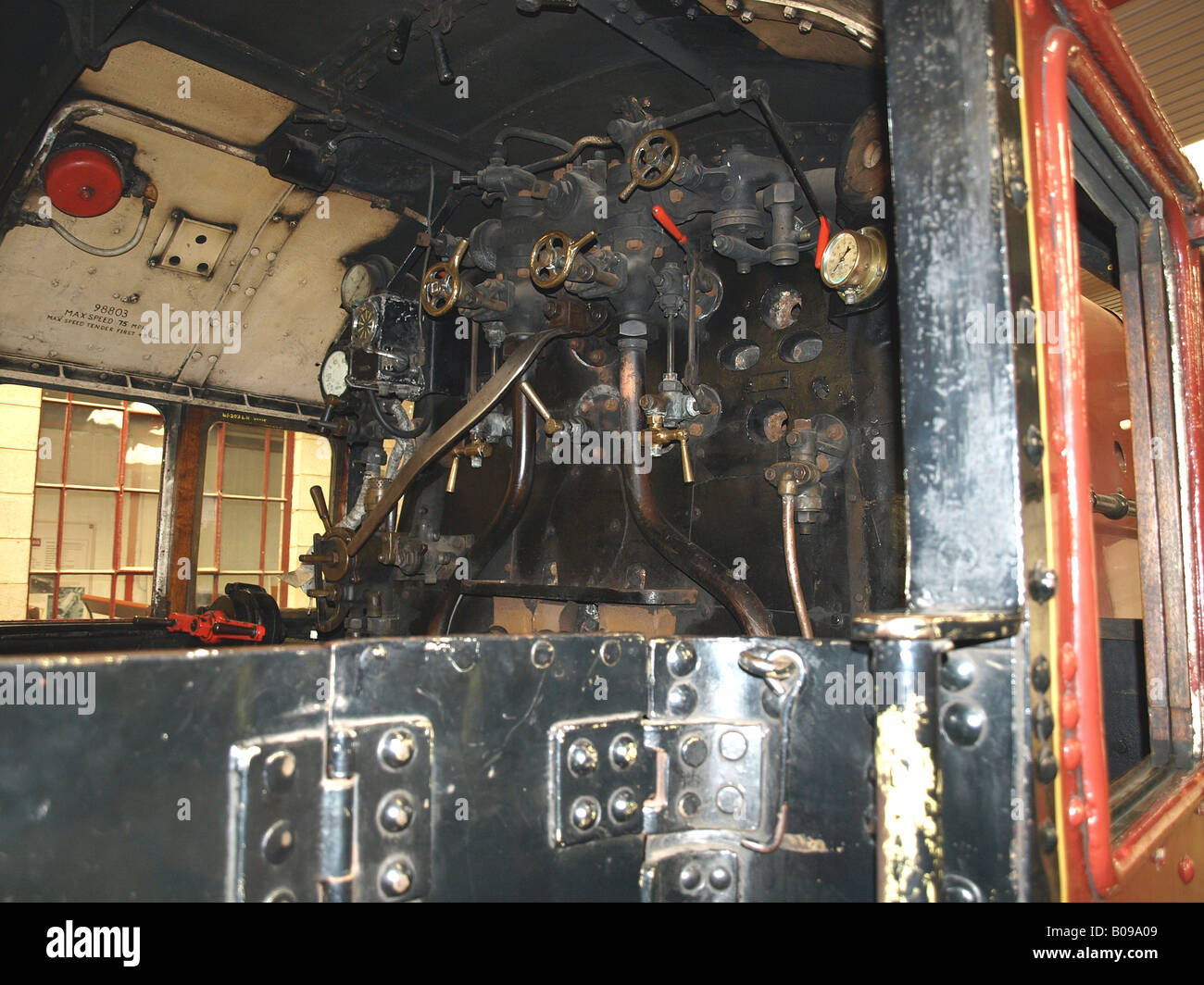 the footplate of the "princess margaret rose"steam locomotive Stock ...