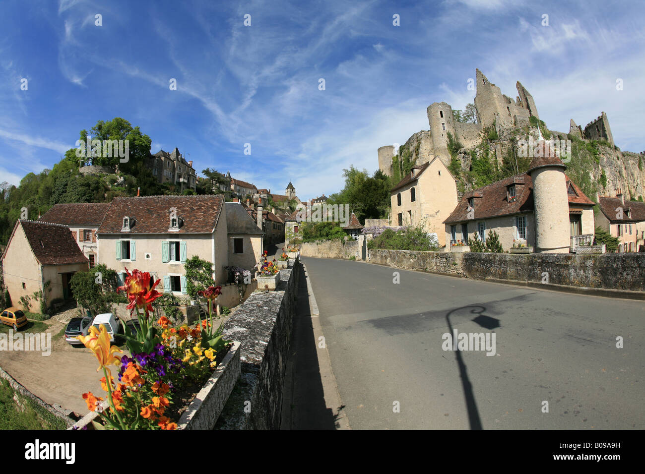 Angles sur L'Anglin the beautiful medieval village in Vienne, Poitou ...