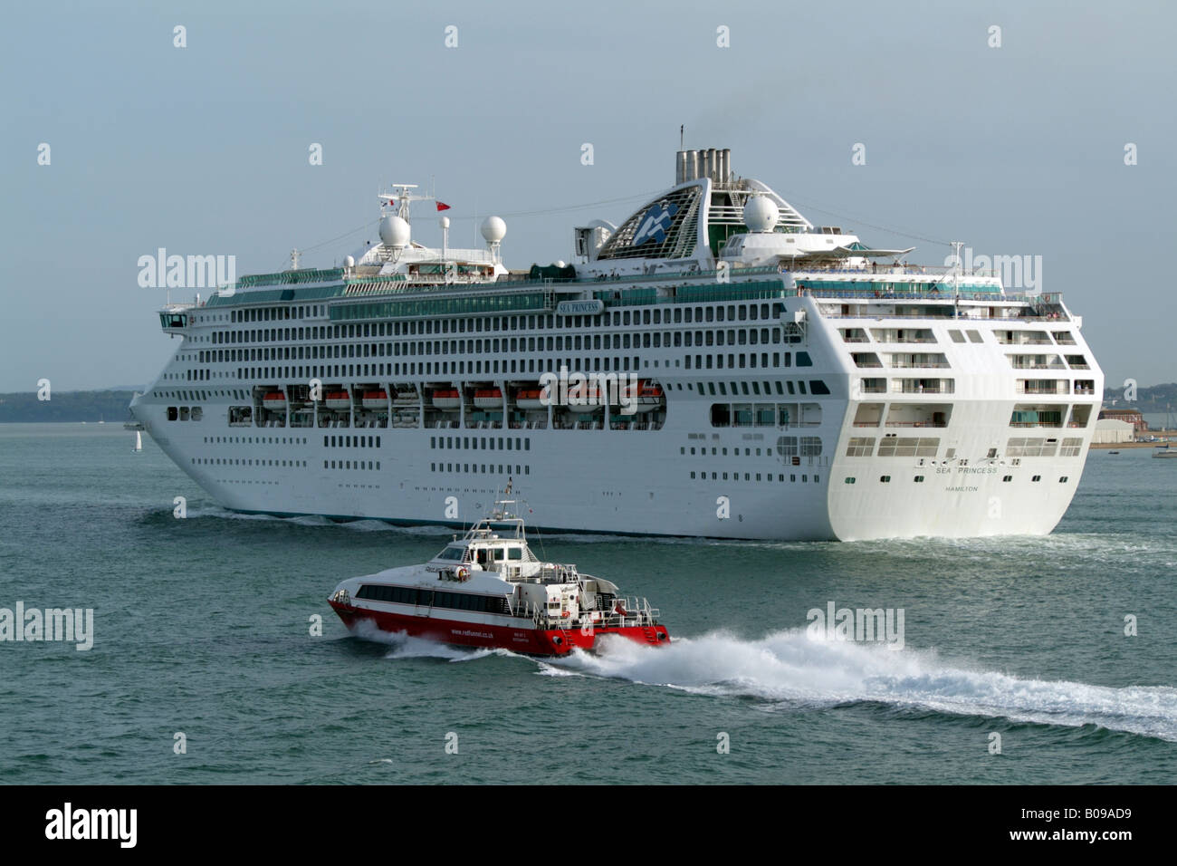 The Sea Princess Cruise Ship Outbound from Southampton England UK ...