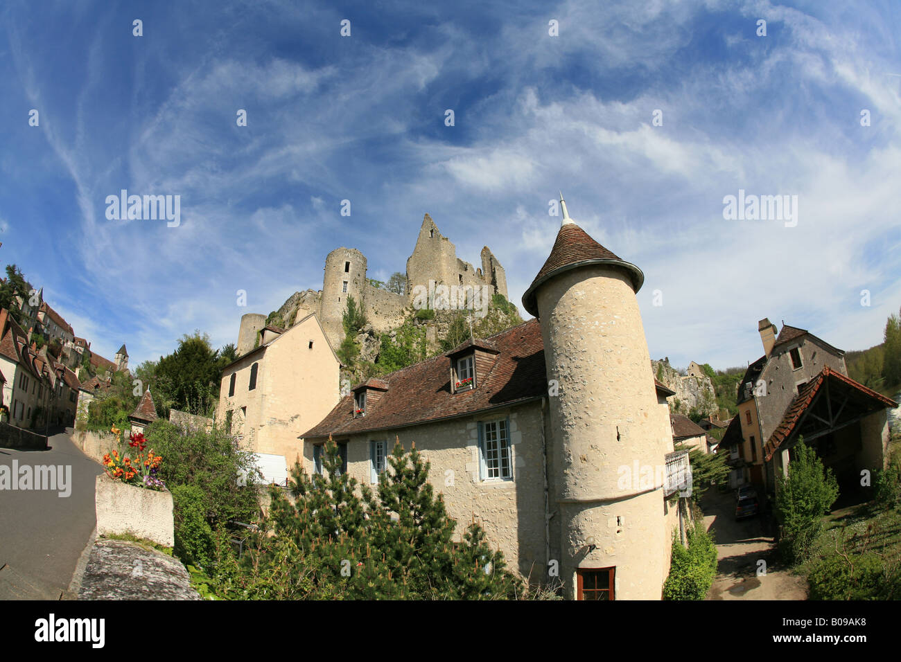Angles sur L'Anglin the beautiful medieval village in Vienne, Poitou ...