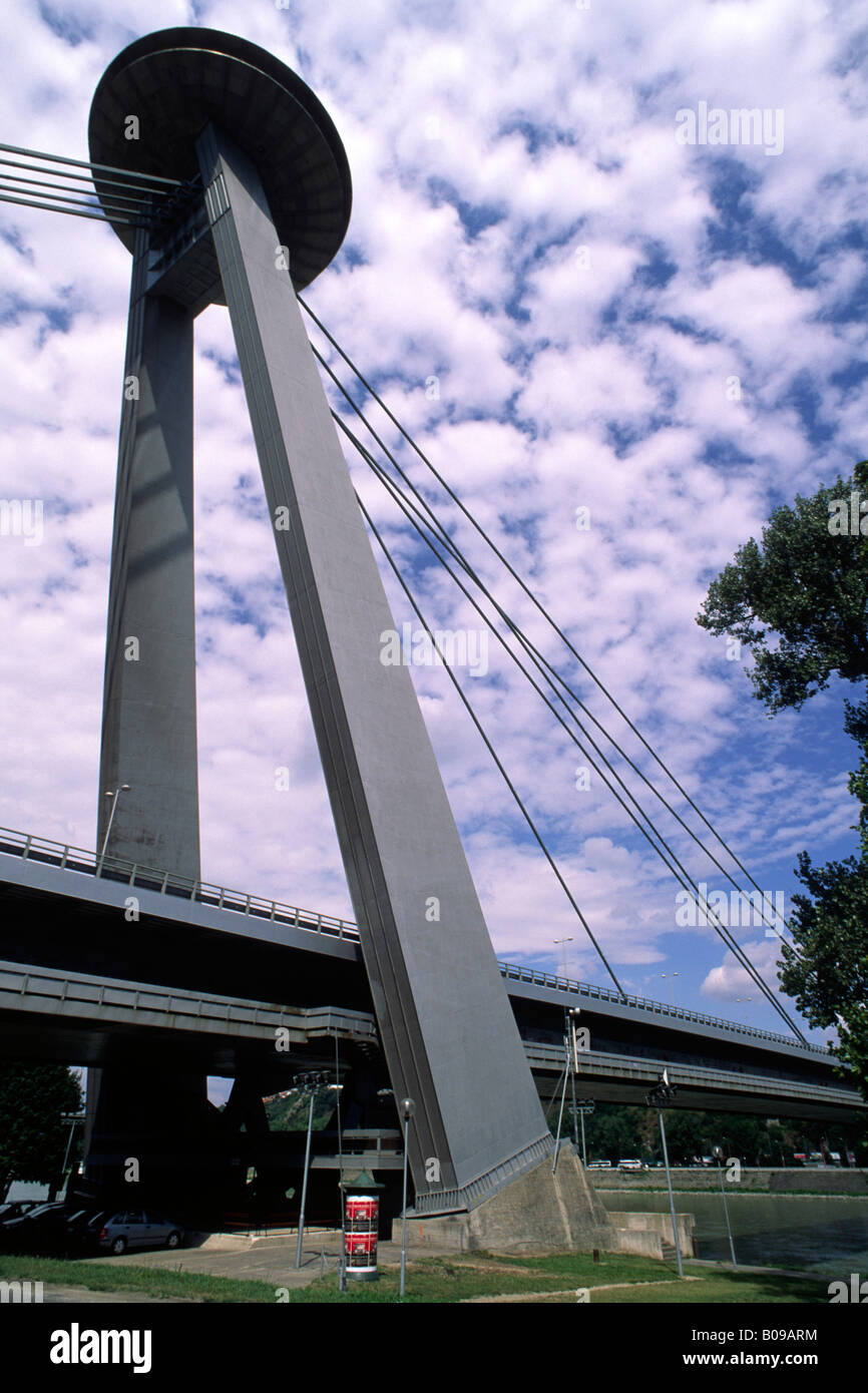 Slovakia, Bratislava, SNP bridge Stock Photo - Alamy