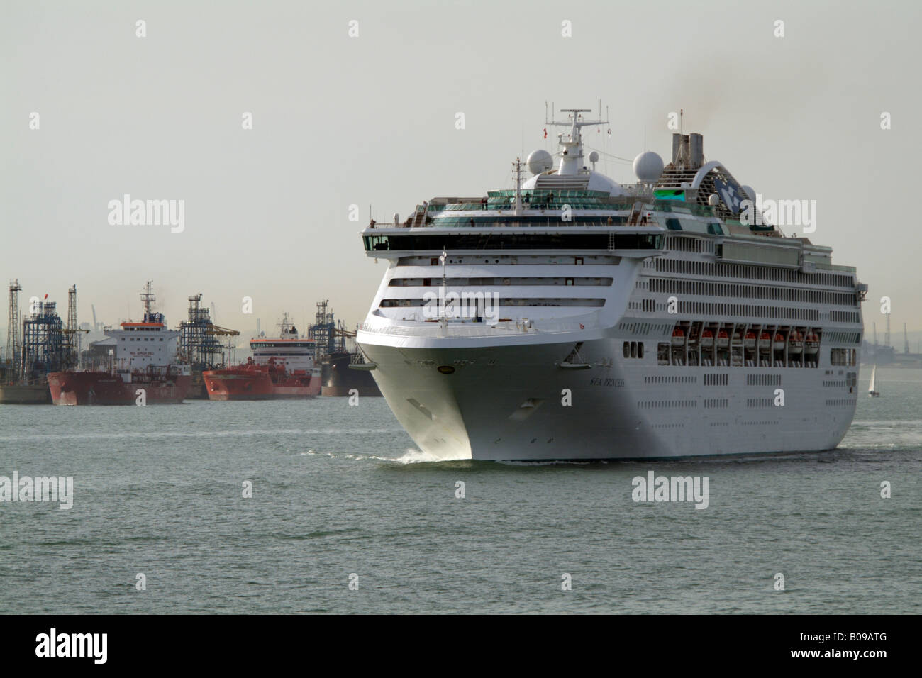 The Sea Princess Cruise Ship Outbound from Southampton England UK ...