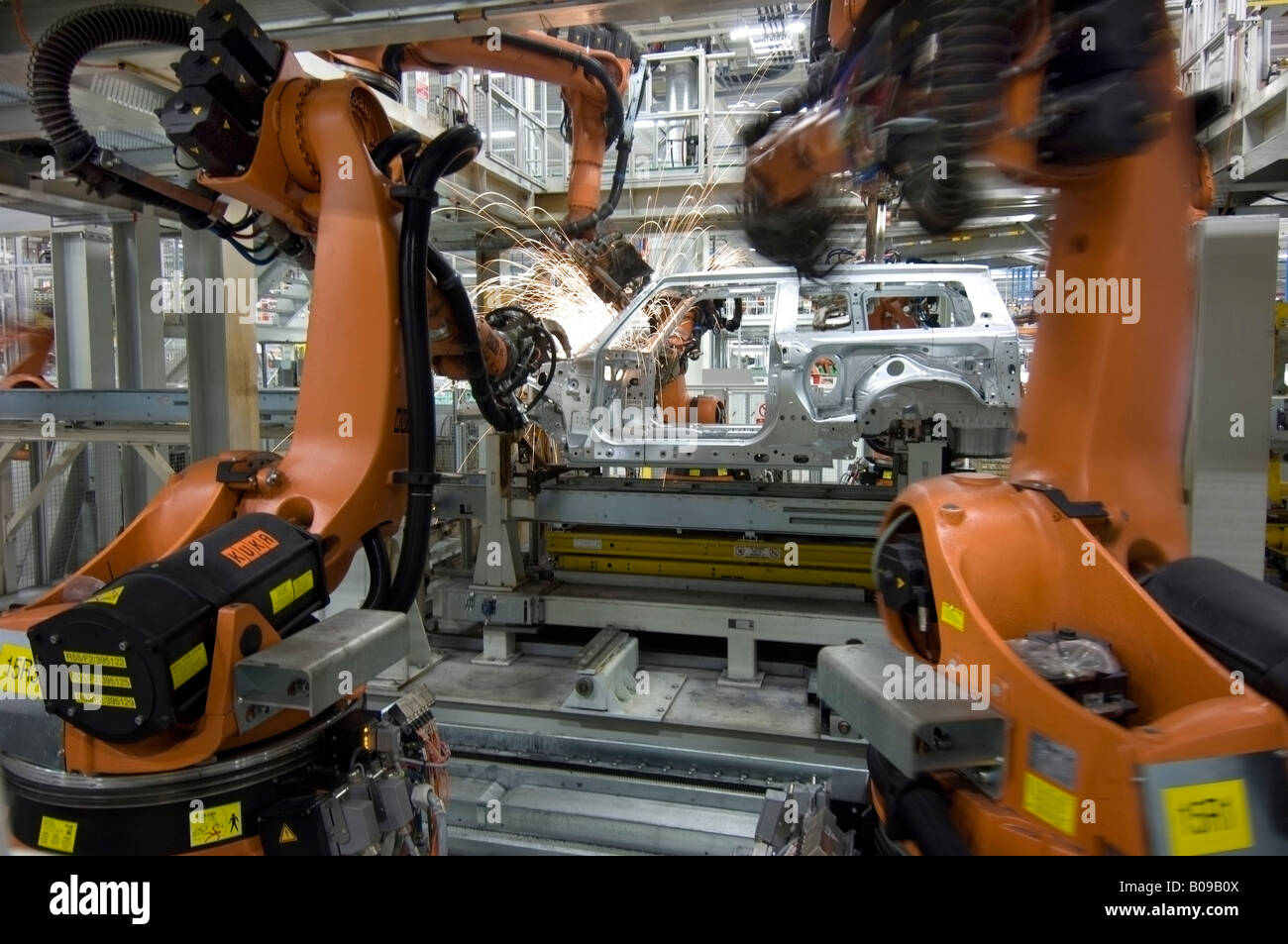 Mini Clubman production line at the BMW factory at Cowley, Oxford UK ...