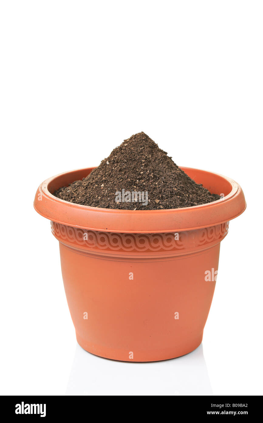 Red clay flower pot Cut Out Stock Images & Pictures - Alamy