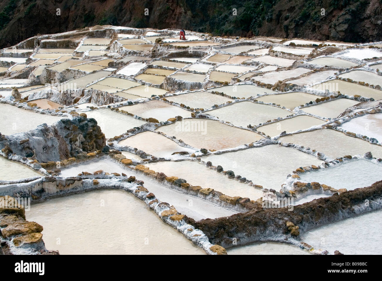 South America - Peru. Salt ponds near Maras where the salt water ...