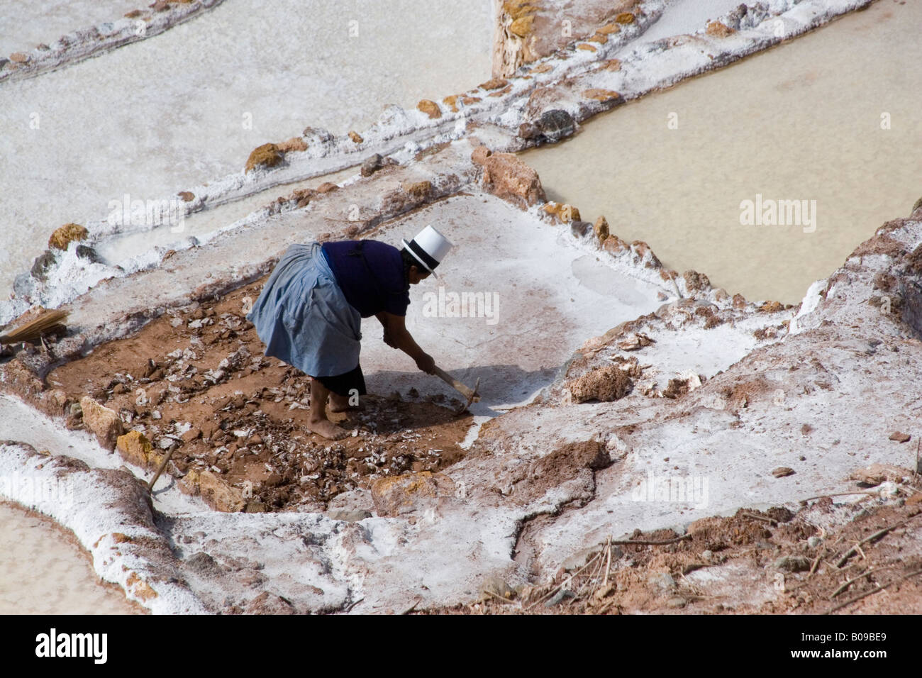 South America - Peru. Salt ponds near Maras where the salt water ...