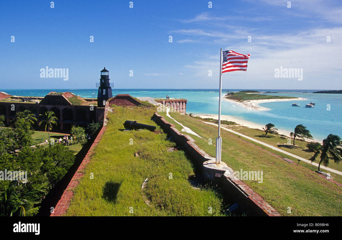 In the Florida Keys old Fort Jefferson is the major landmark in Dry ...