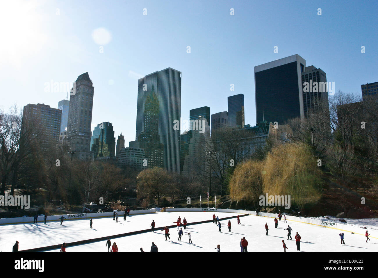 The Trump Woolman ice rink in Central Park, New York City, United ...