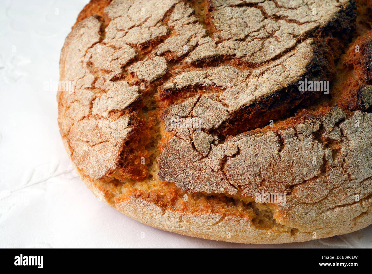 Portuguese corn bread baked in wood-fired oven Stock Photo - Alamy
