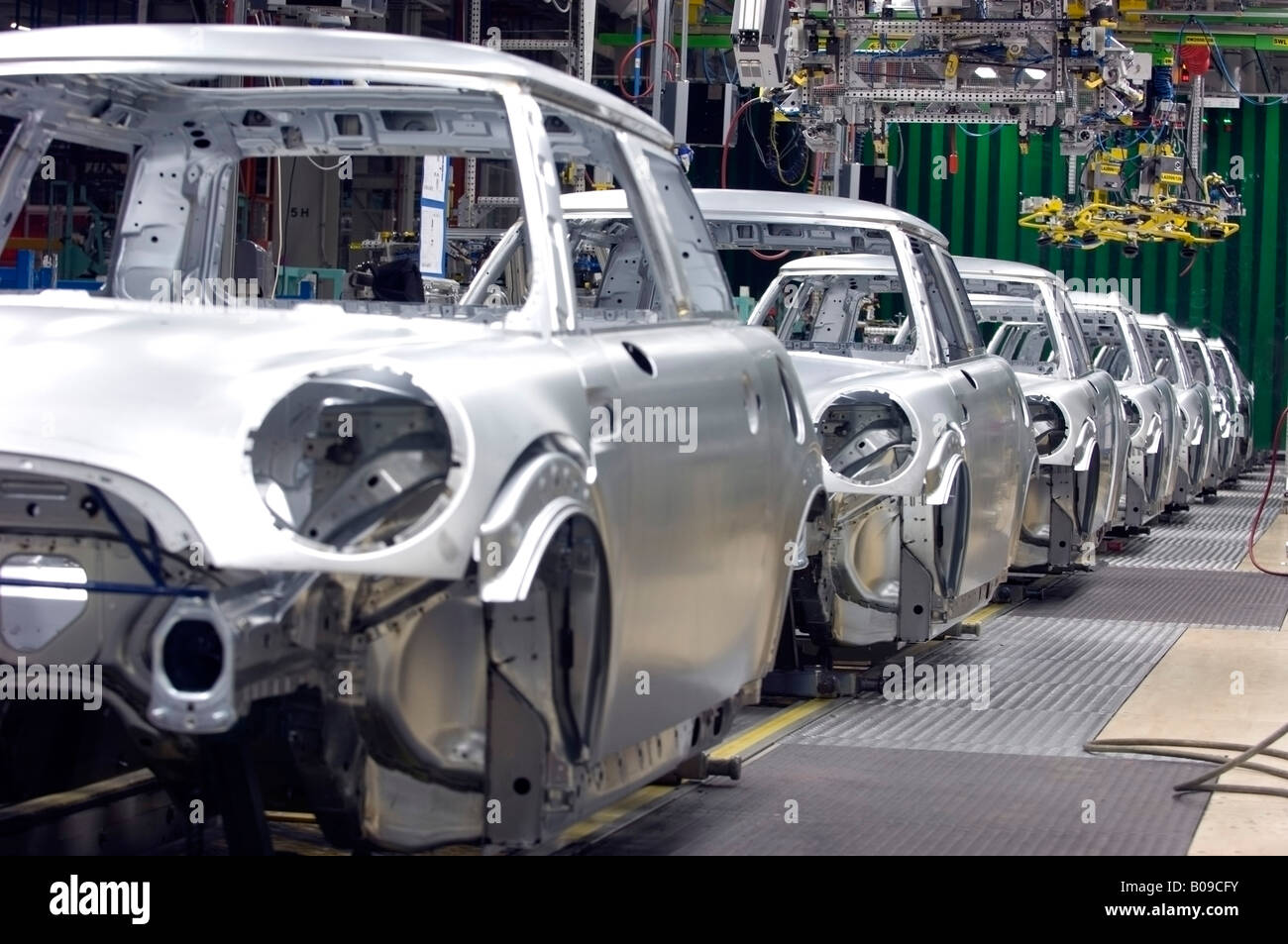 Mini Clubman production line at the BMW factory at Cowley, Oxford UK ...