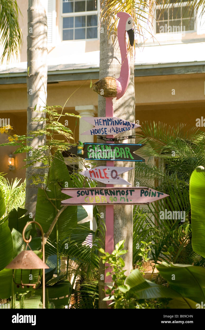 Directional sign on a resort Stock Photo - Alamy