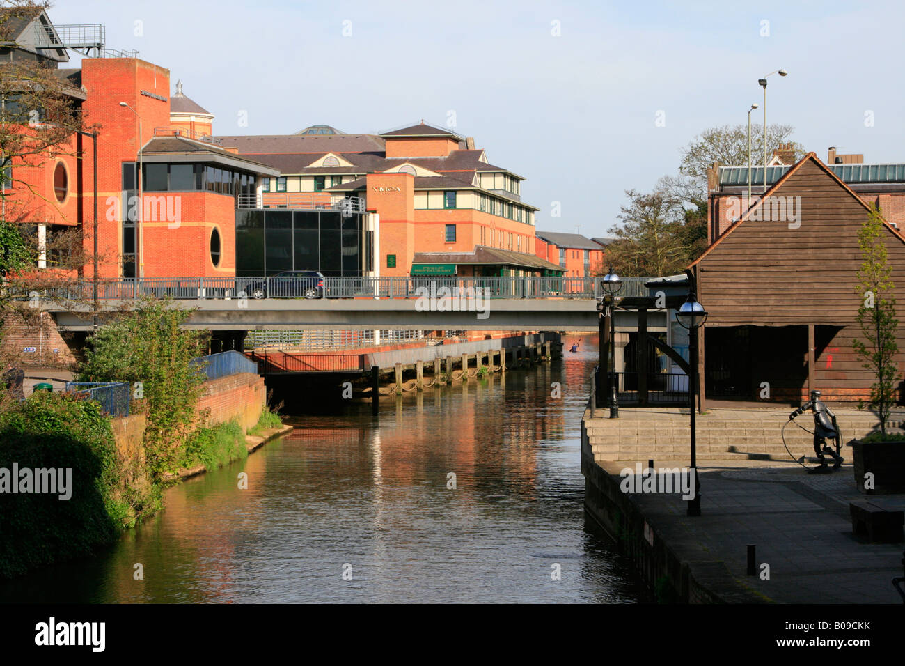 river side view Guildford town centre Surrey England Stock Photo - Alamy