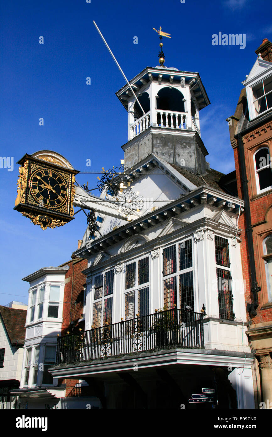 Guildhall Clock Guildford town centre Surrey England uk gb Stock Photo ...