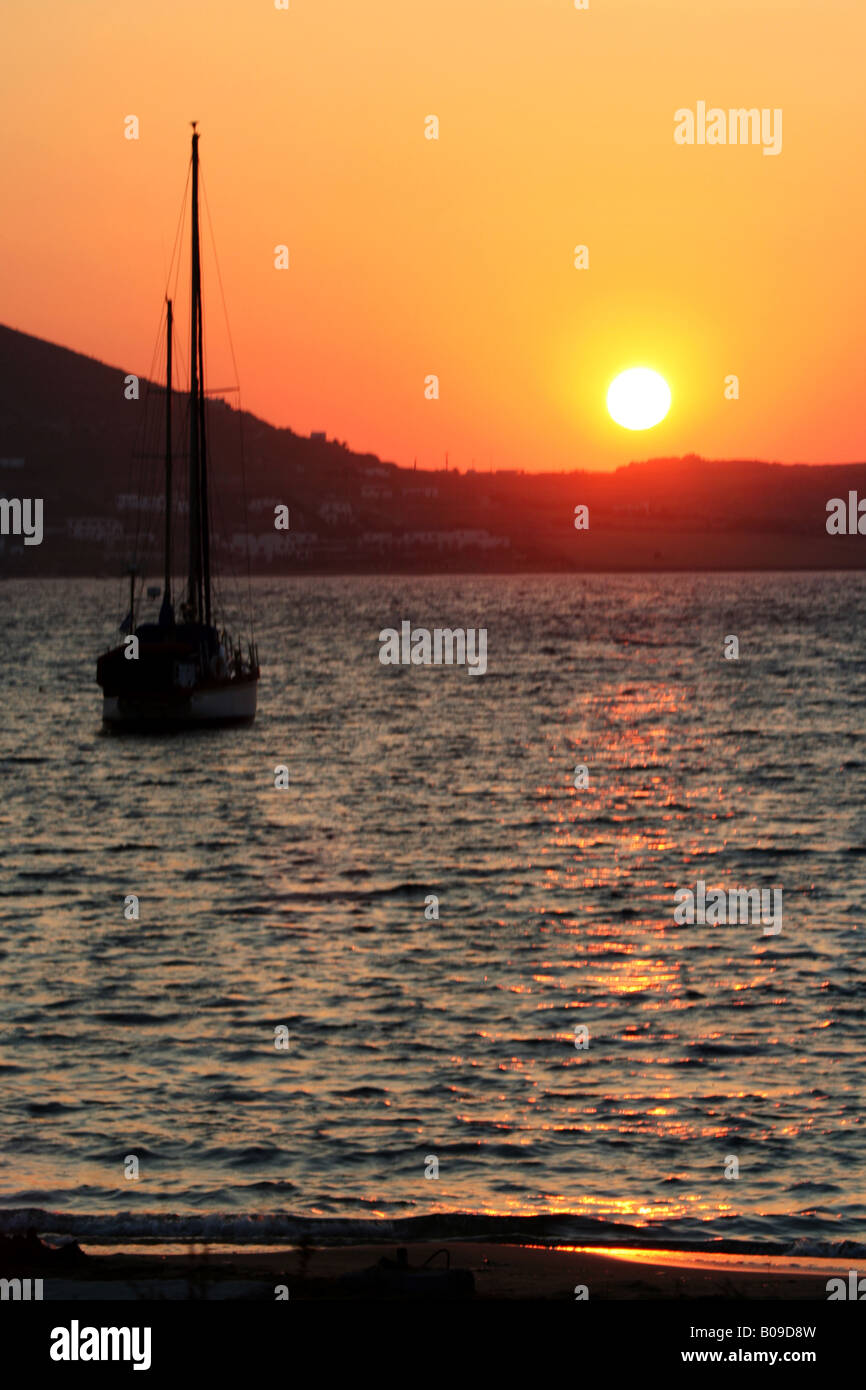 Sunset Paros Island, Cyclades, Greece Stock Photo - Alamy