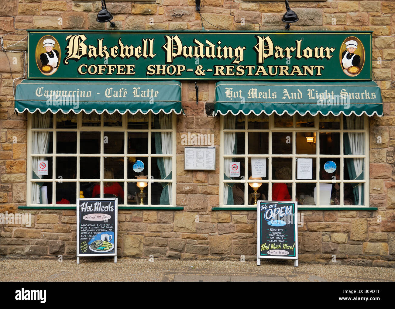 Bakewell Pudding Parlour in Bakewell, Derbyshire, England Stock Photo ...