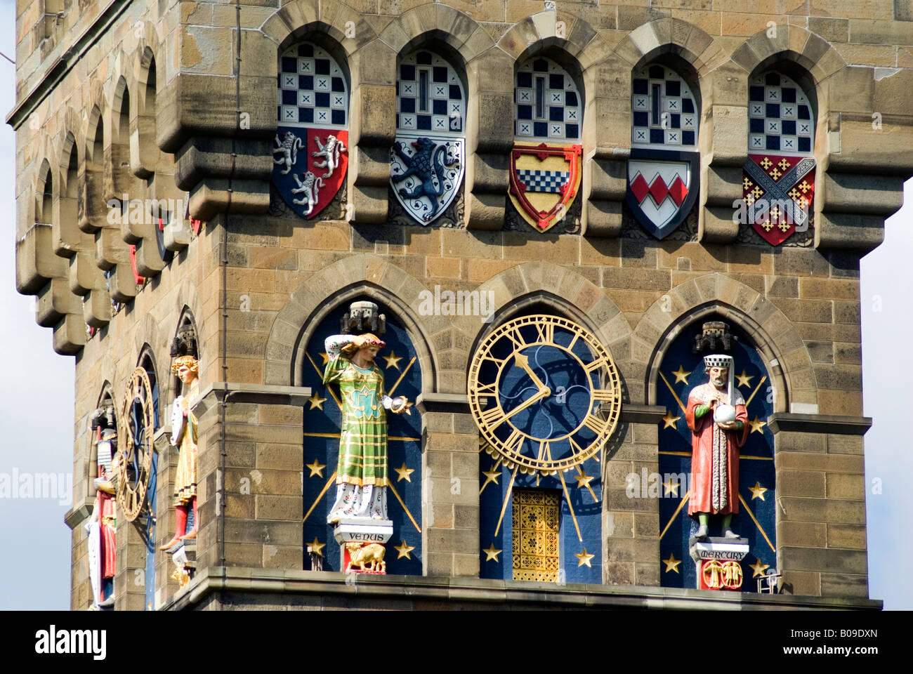 Close Up Clock Tower Cardiff High Resolution Stock Photography and ...