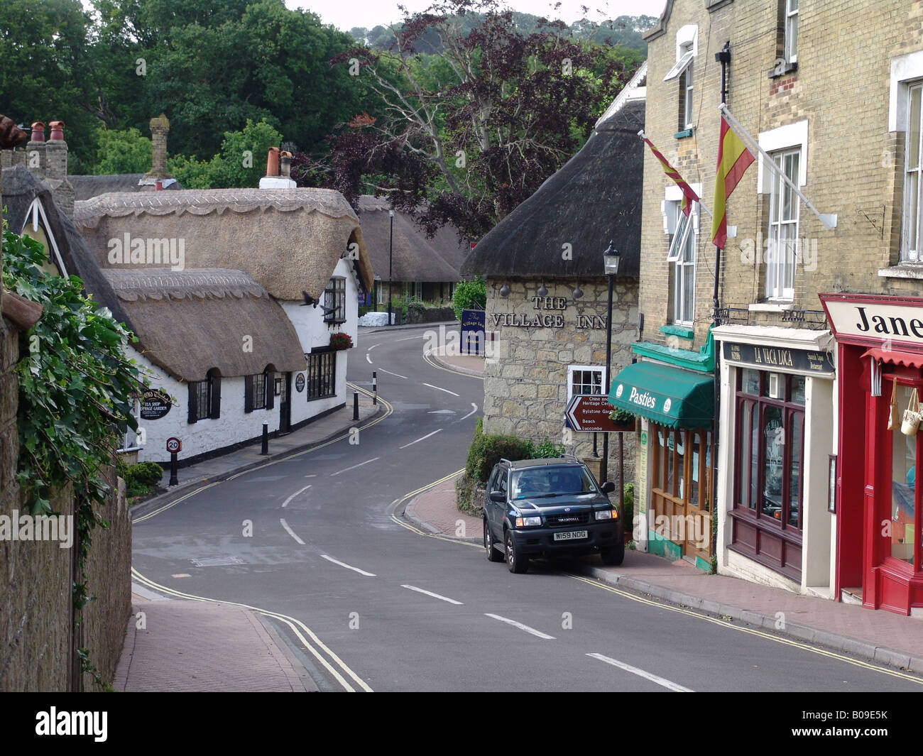 High street through Shanklin, Isle of Wight, England, UK Stock Photo ...