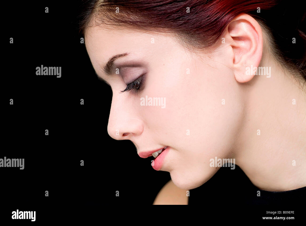 Profile woman face close up shadow hi-res stock photography and images ...