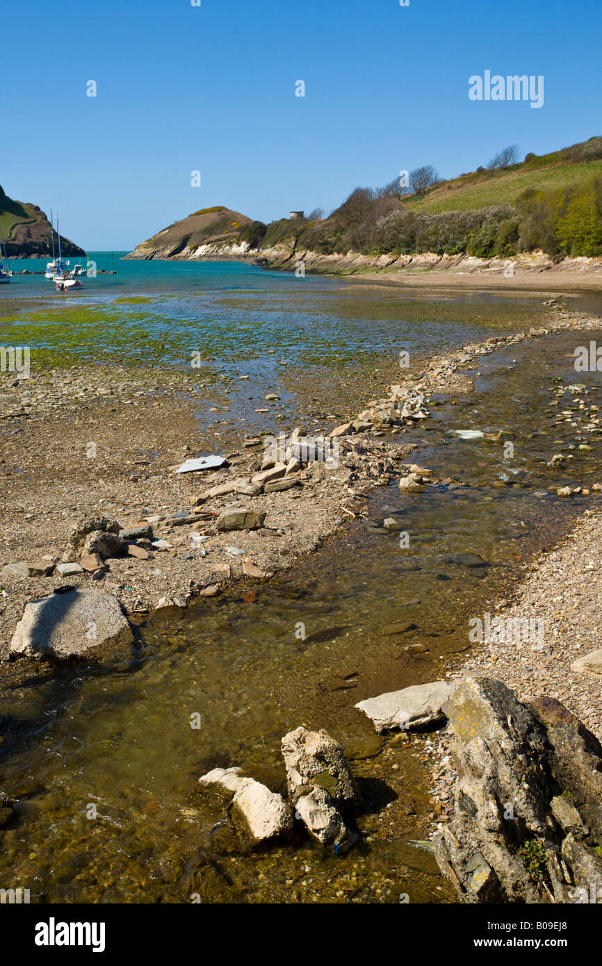 Small river flowing into Watermouth Cove Devon UK Stock Photo - Alamy