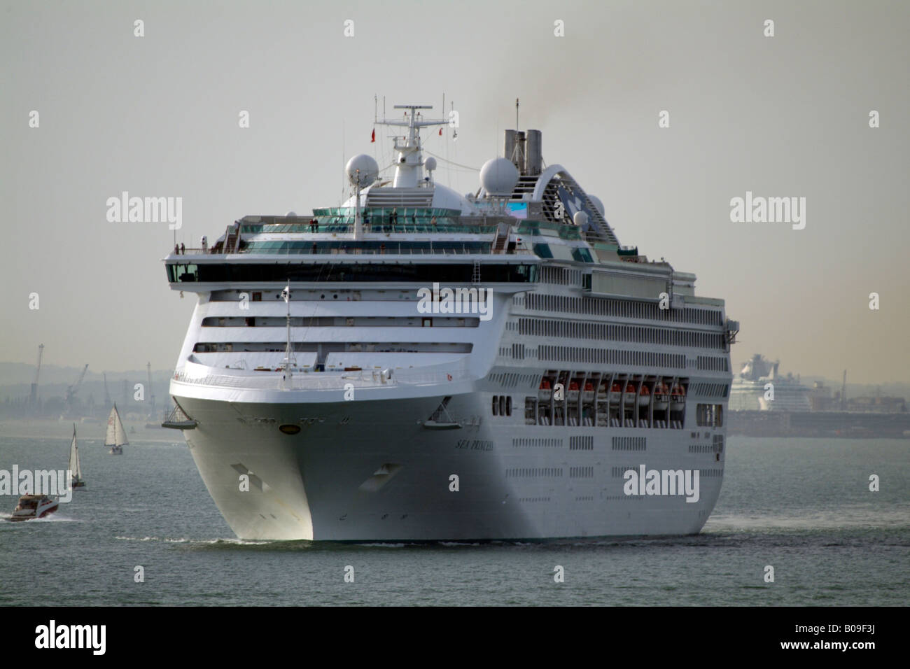 The Sea Princess Cruise Ship Outbound from Southampton England UK ...