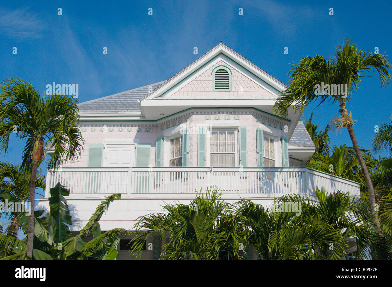 Typical architecture of some homes in Key West, Florida USA Stock Photo ...