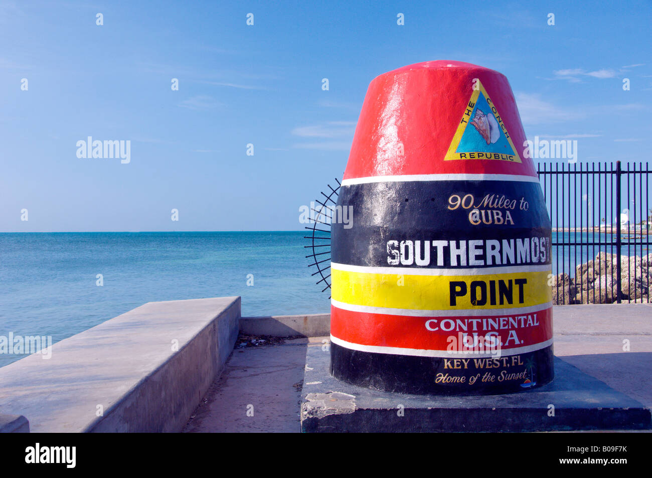 The Southernmost Point Monument in Kew West Florida USA Stock Photo - Alamy