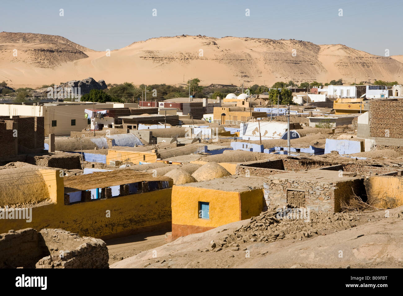 View of Nubian Village on Sehel Island, Aswan, Egypt Stock Photo - Alamy