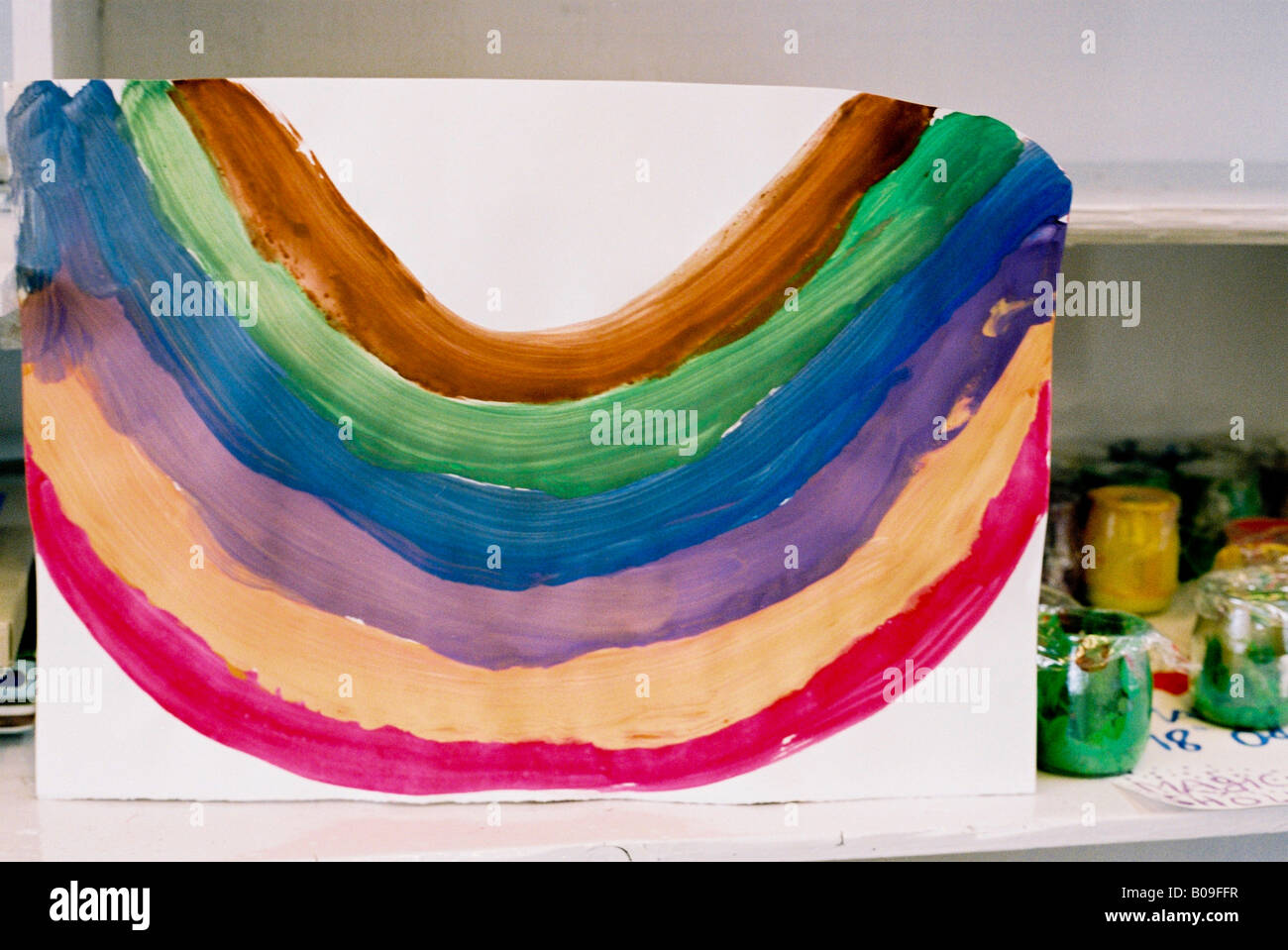 Primary school painting Stock Photo - Alamy