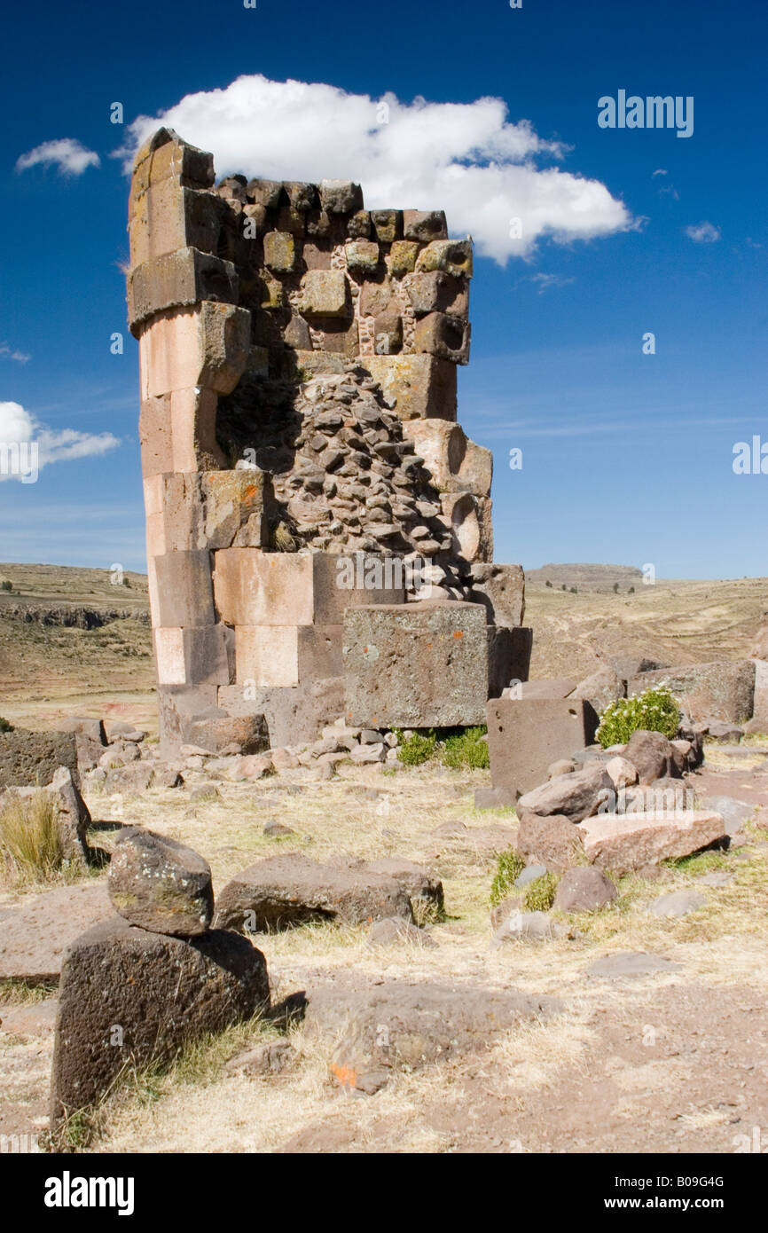 South America - Peru. Funerary towers called chullpas at the site of ...