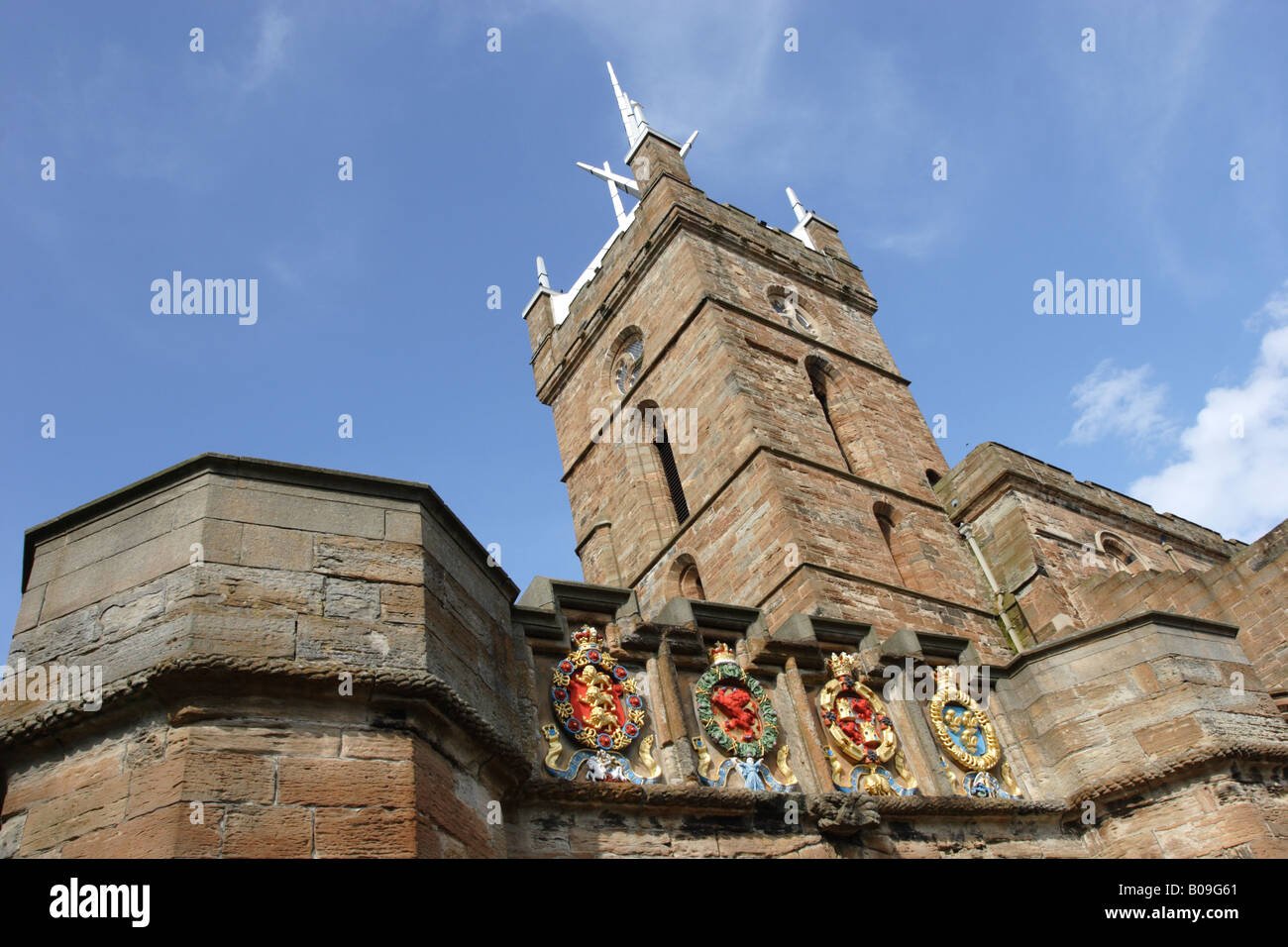 The outer gate of Linlithgow Palace, inside which lies St Michael’s ...