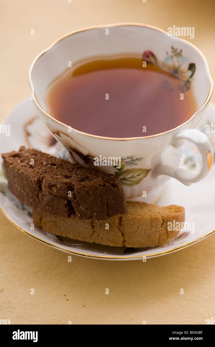 A photo of tea and cookies Stock Photo - Alamy