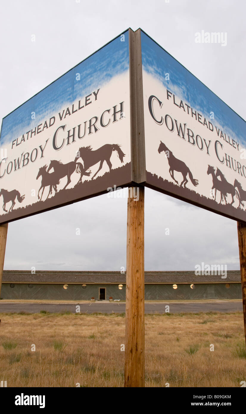 cowboy church, Montana Stock Photo - Alamy