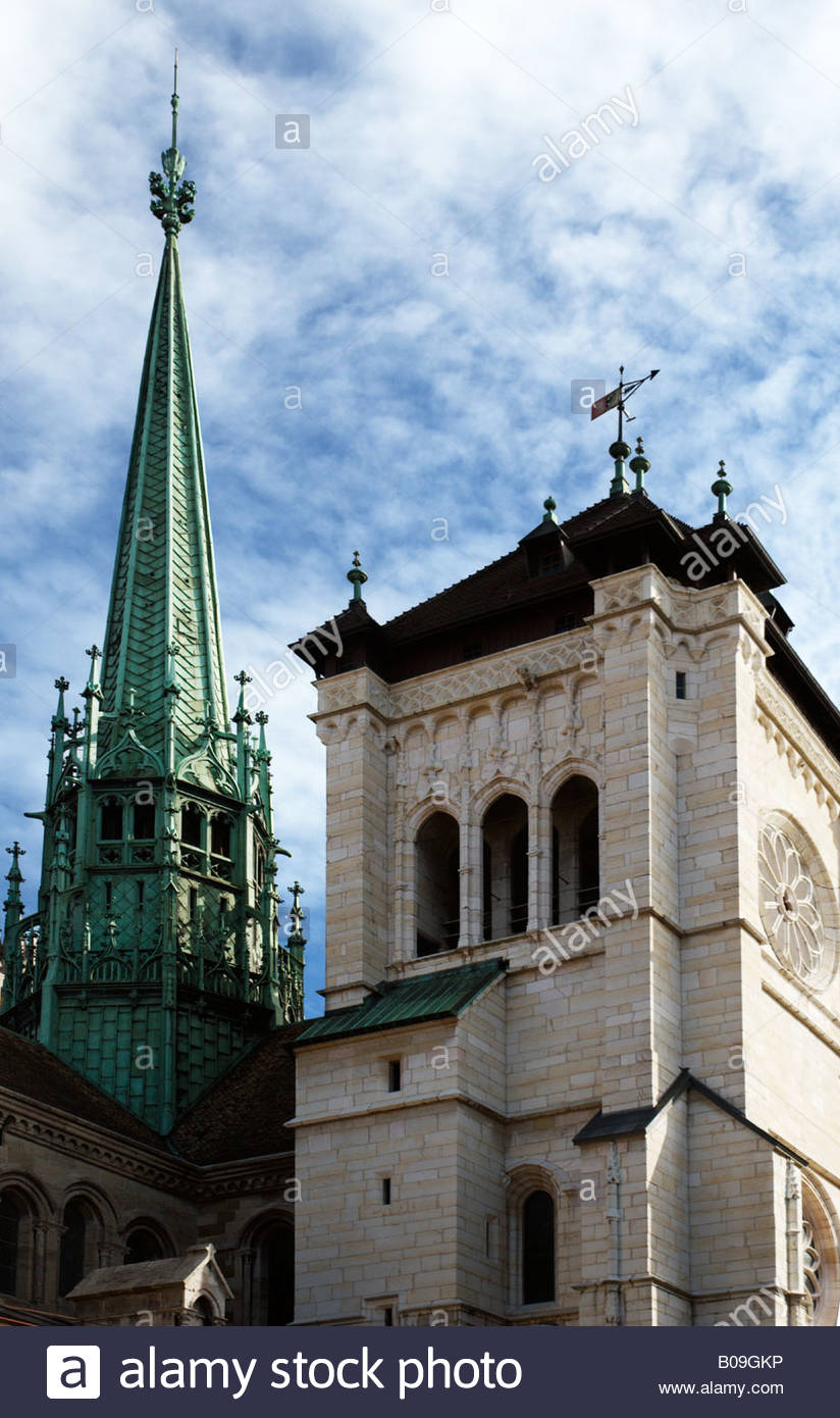 St. Pierre Cathedral Geneva Stock Photos & St. Pierre Cathedral Geneva ...