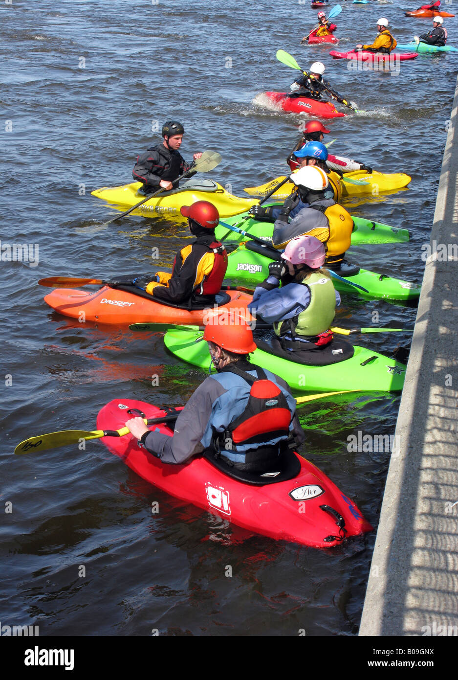 Kayaks waiting hi-res stock photography and images - Alamy