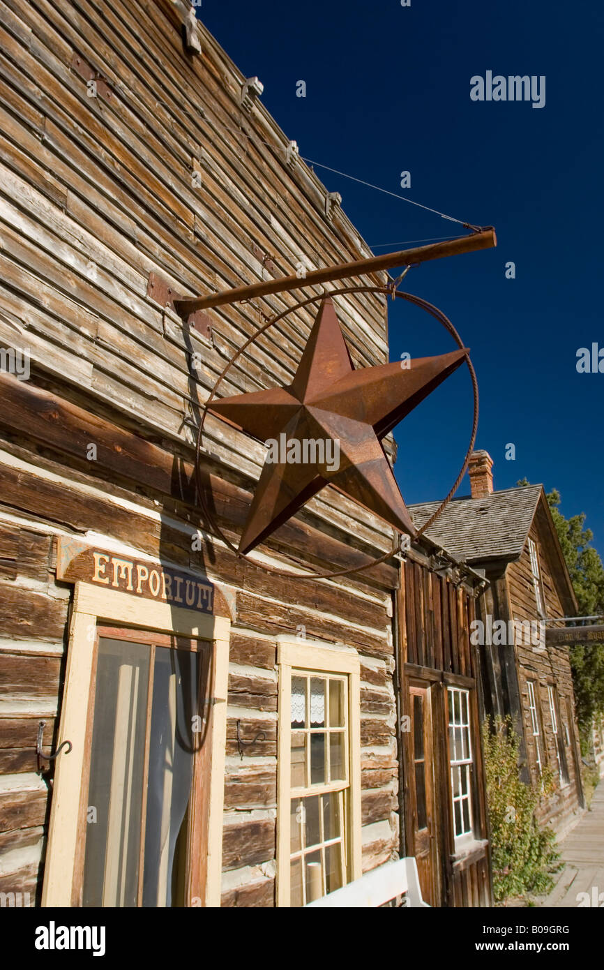 victorian era store front in ghost town, Montana Stock Photo - Alamy
