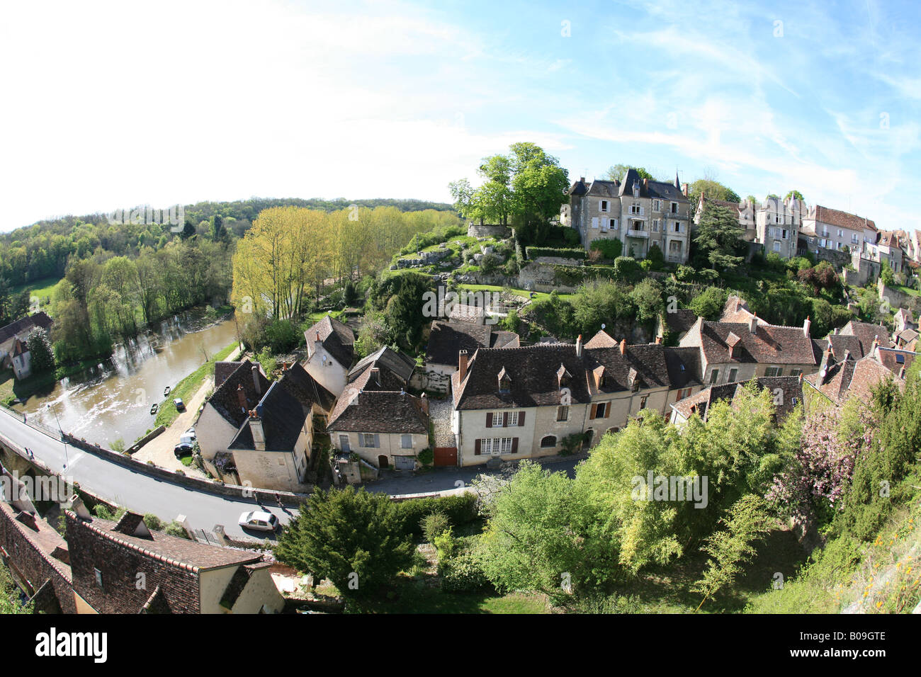 Angles sur L'Anglin the beautiful medieval village in Vienne, Poitou ...
