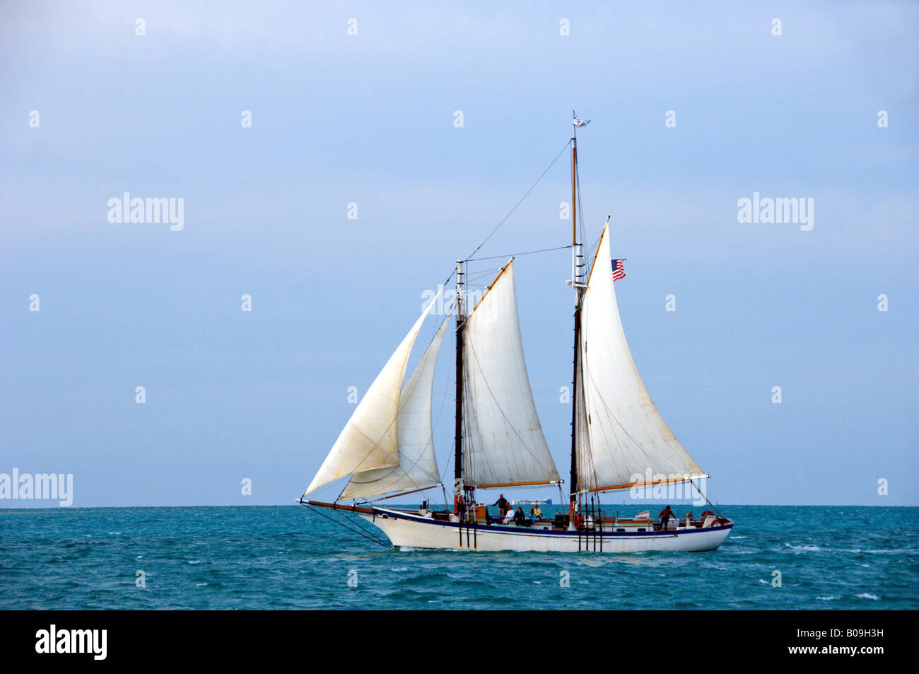A sailboat off the coast of Key West Florida USA Stock Photo - Alamy
