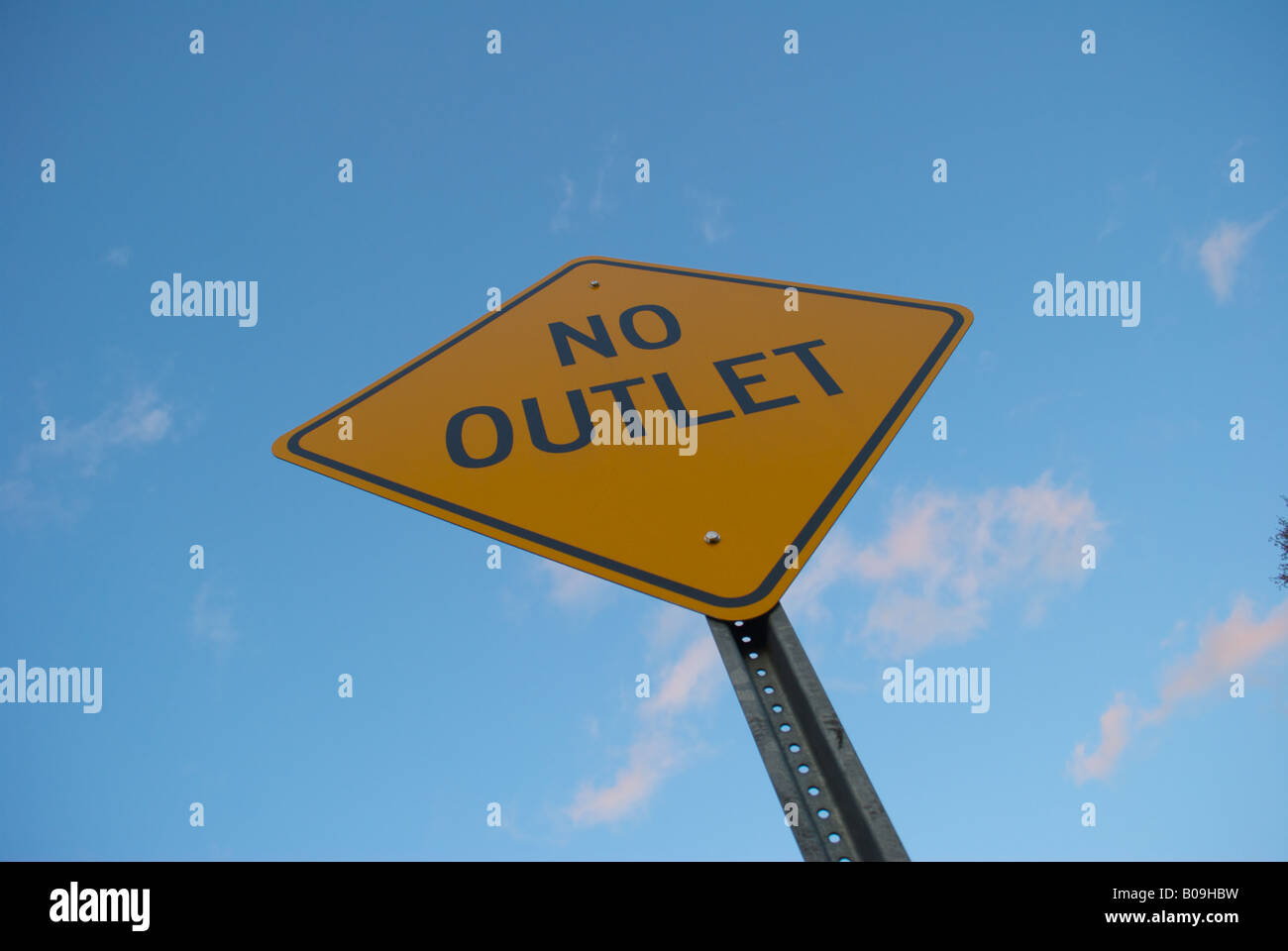No outlet Traffic caution Stock Photo - Alamy