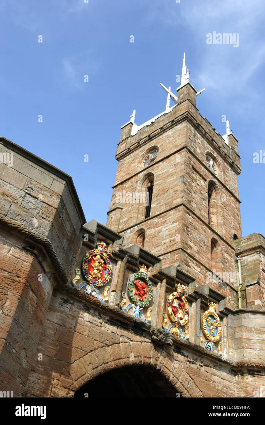 The outer gate of Linlithgow Palace, inside which lies St Michael’s ...