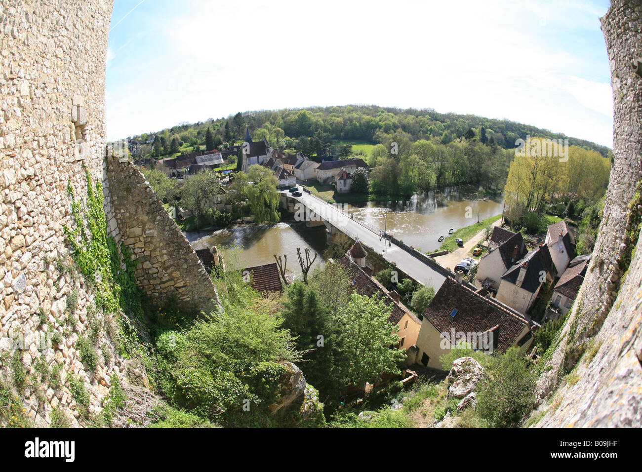 Angles sur L'Anglin the beautiful medieval village in Vienne, Poitou ...