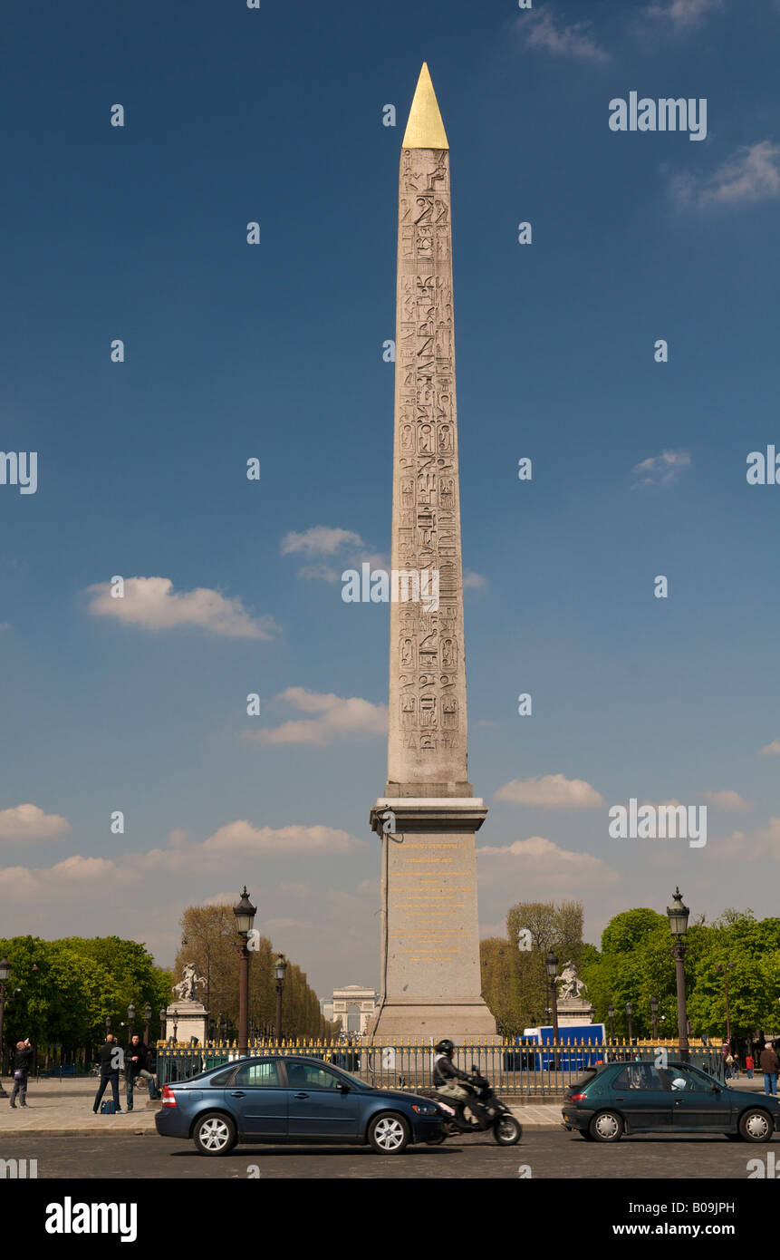 The obelisk of the place de la concorde in paris hi-res stock ...