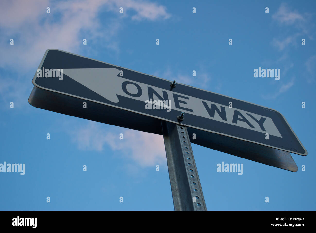 One way street sign Stock Photo - Alamy