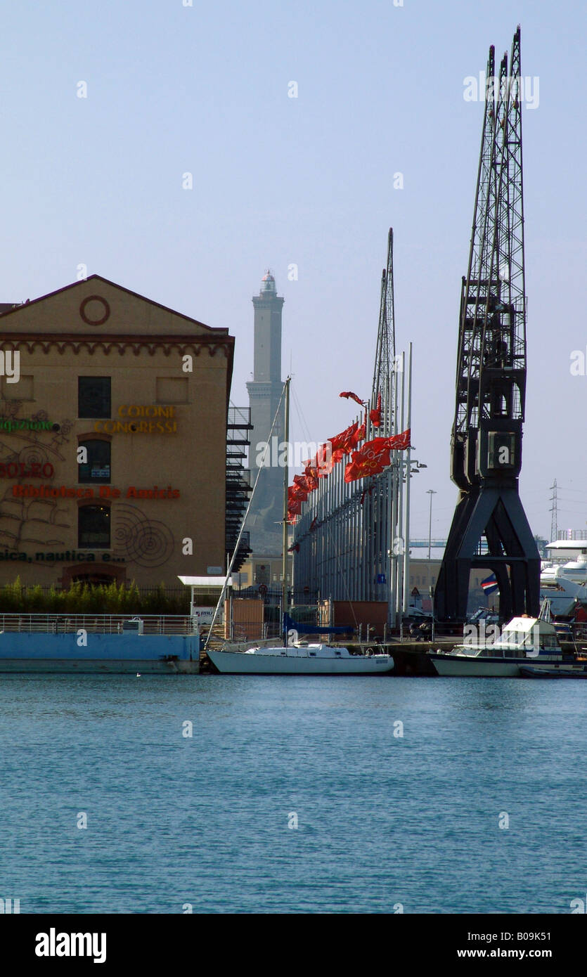 Italy Liguria Genoa the Porto Antico harbor restructured with Renzo ...