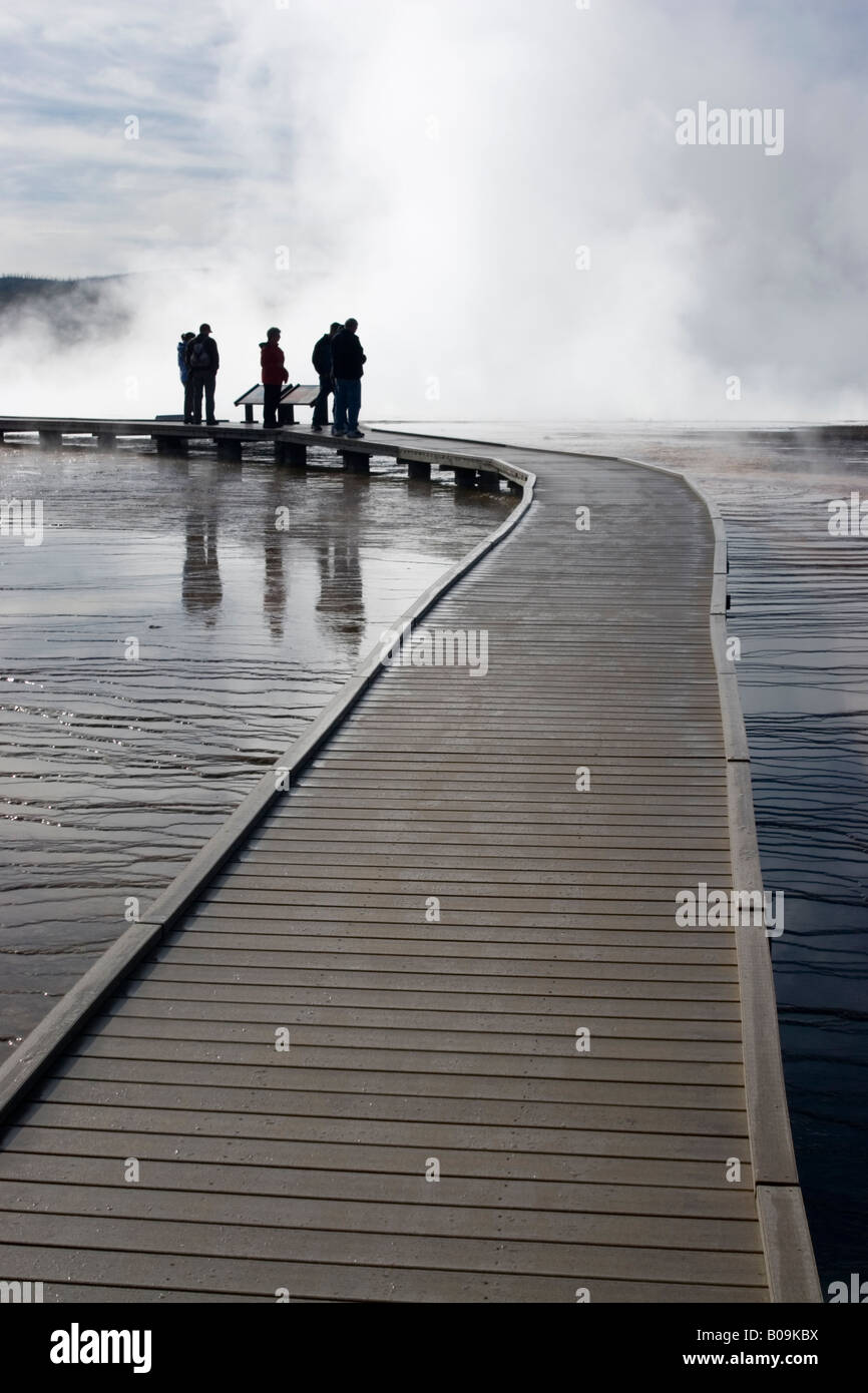 geyser basin boardwalk, Yellowstone National Park Stock Photo - Alamy