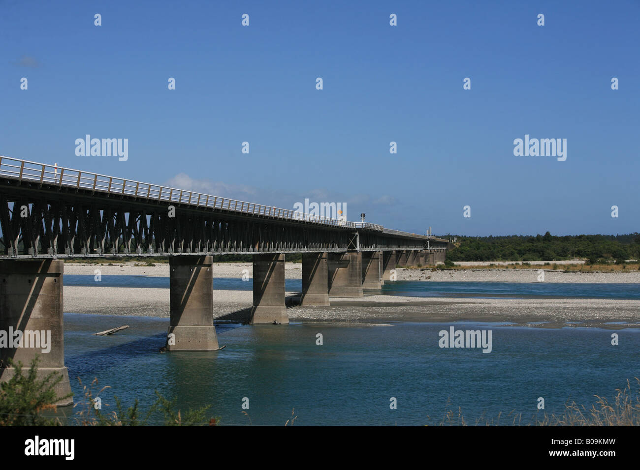 Bridge across Haast river on route 6 Stock Photo - Alamy