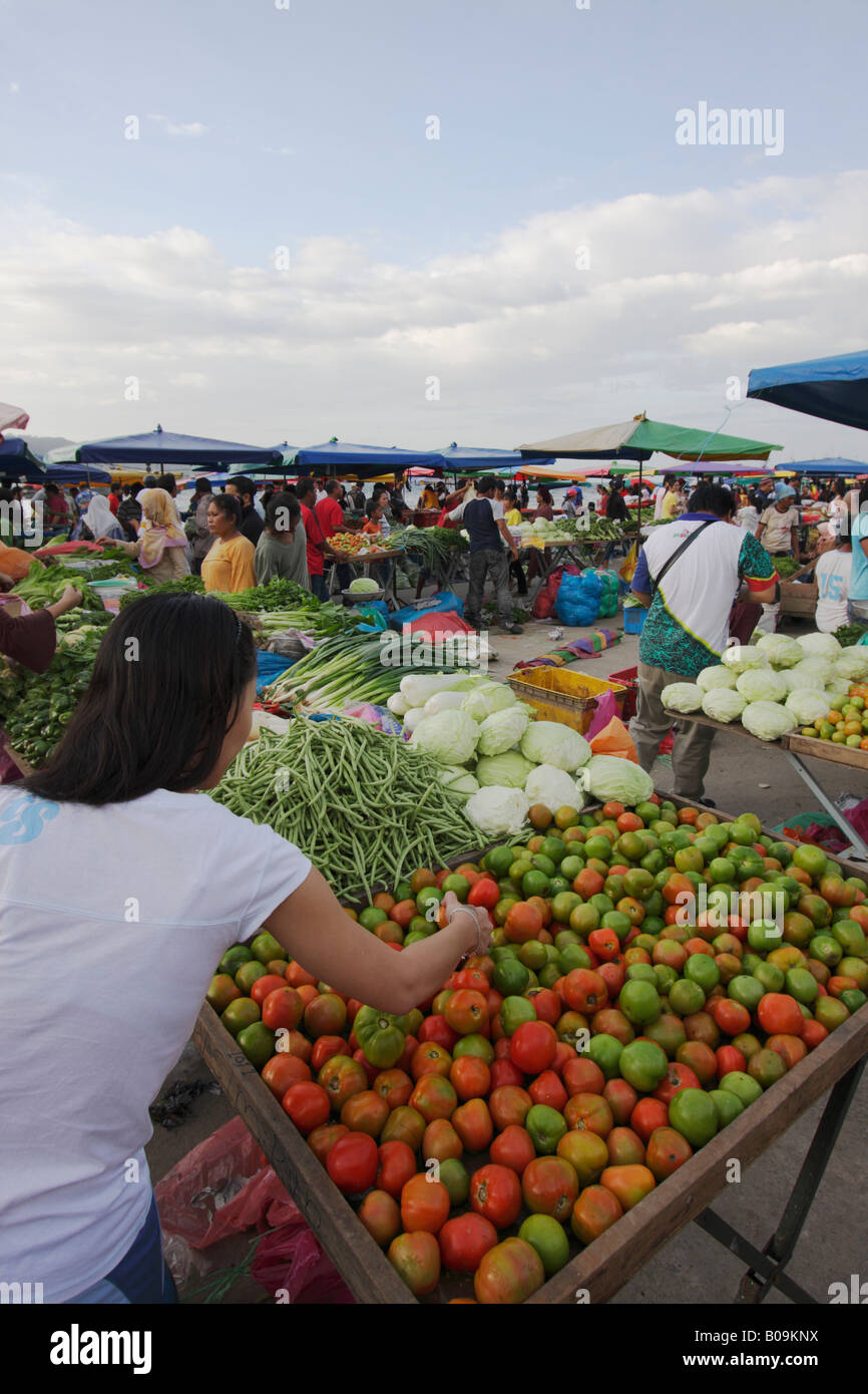 Fruit And Vegetable Market, Kota Kinabalu, Sabah, Malaysian Borneo ...