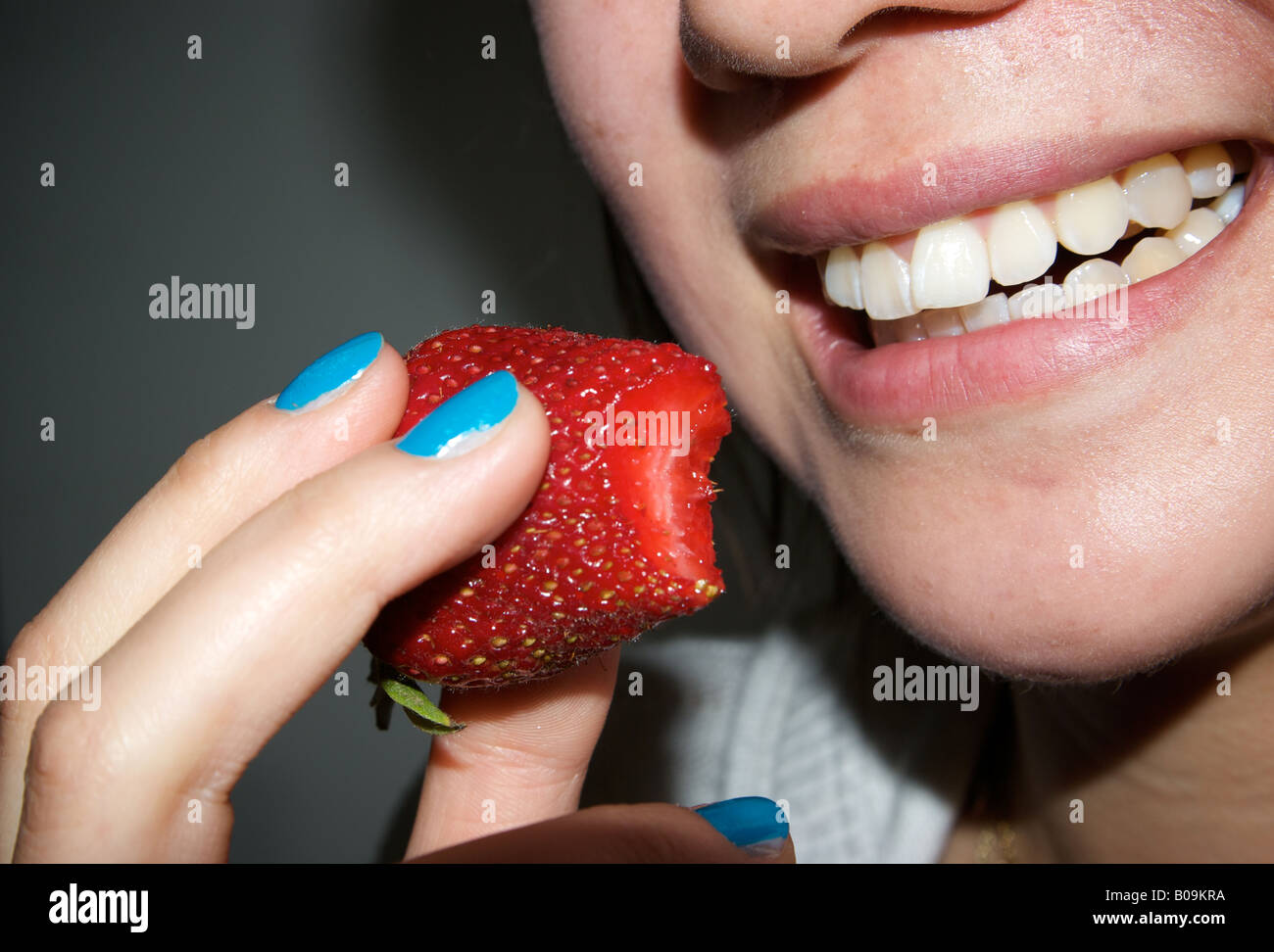 Strawberries and teeth hi-res stock photography and images - Alamy