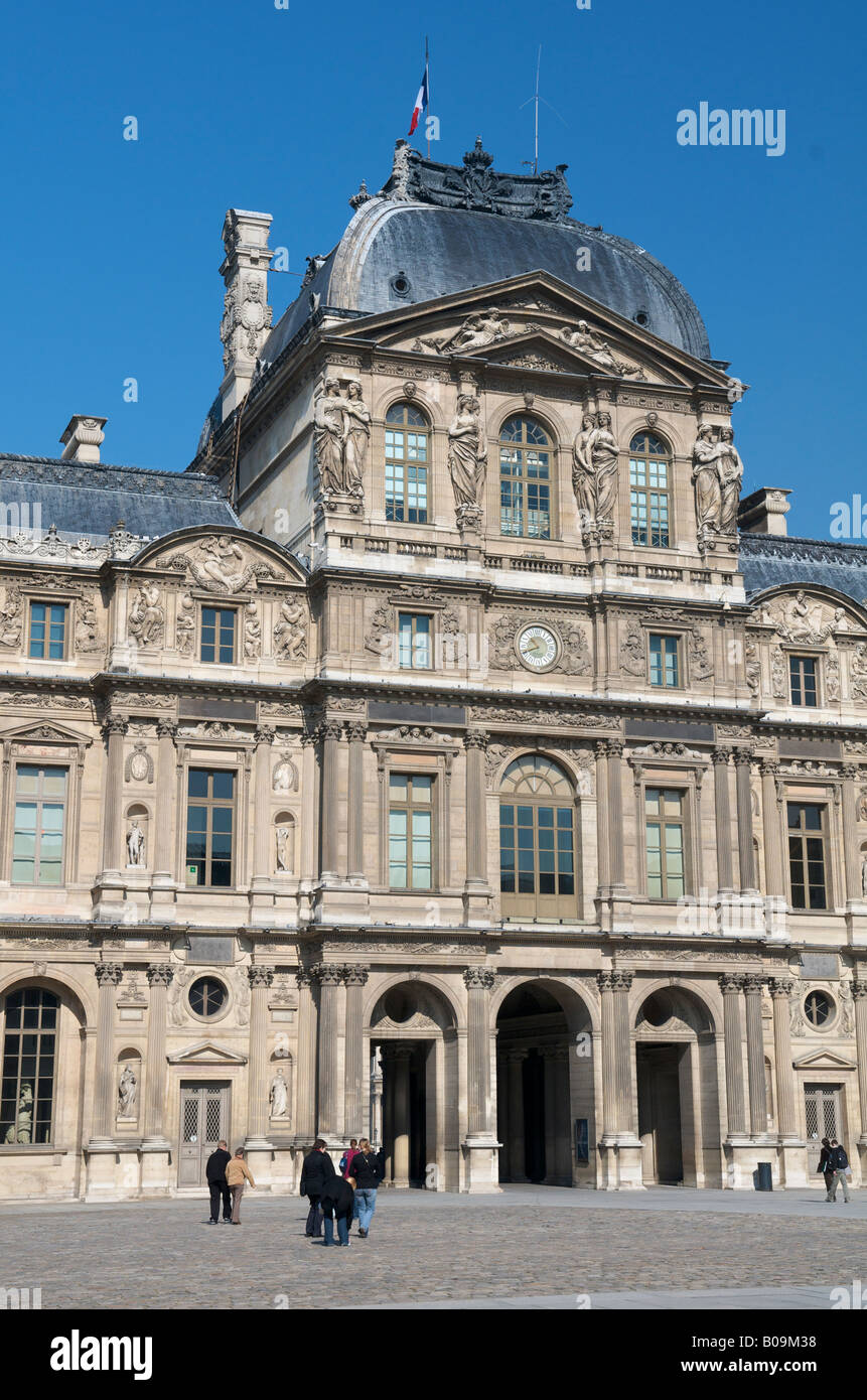 The Louvre Paris Pavillion de l'horloge Stock Photo - Alamy