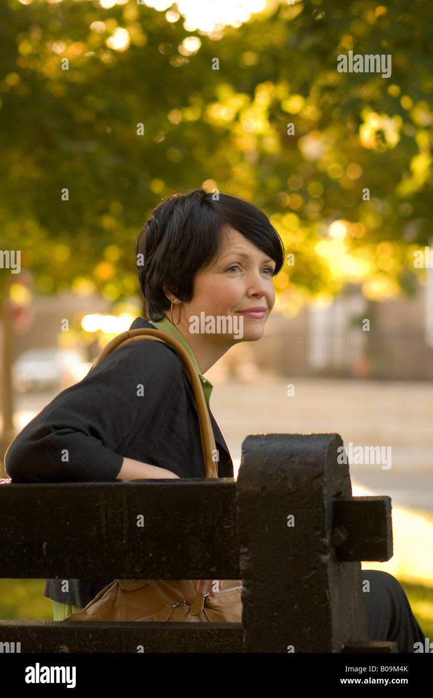 A portrait of a woman outdoors Stock Photo - Alamy